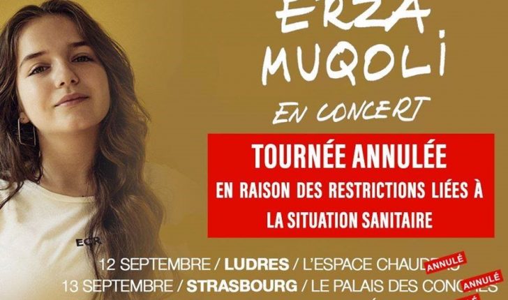 Erza Muqolli anulon turneun për shkak të Covid19 Erza Muqolli anulon turneun për shkak të Covid19